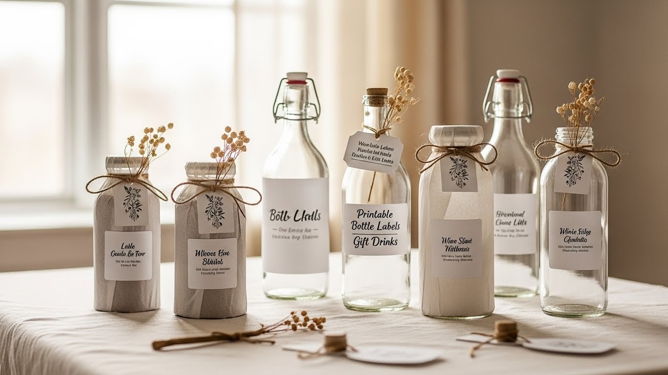 25 Printable Bottle Labels That Elevate Gift Drinks - craftfinest.com