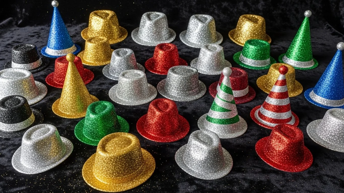 28 Sparkling Glitter Hats That Boost Festive Style - craftfinest.com